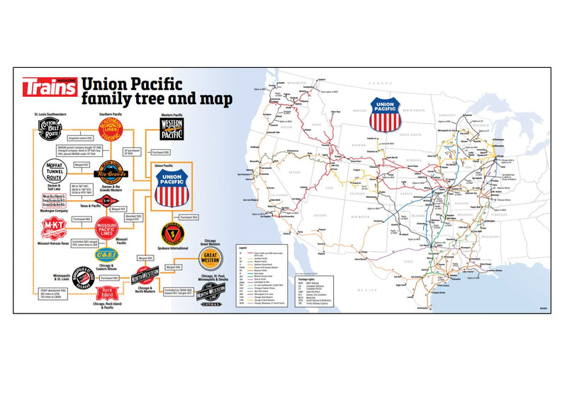 Union Pacific Railroad Map and Family Tree Poster – Trains.com Store