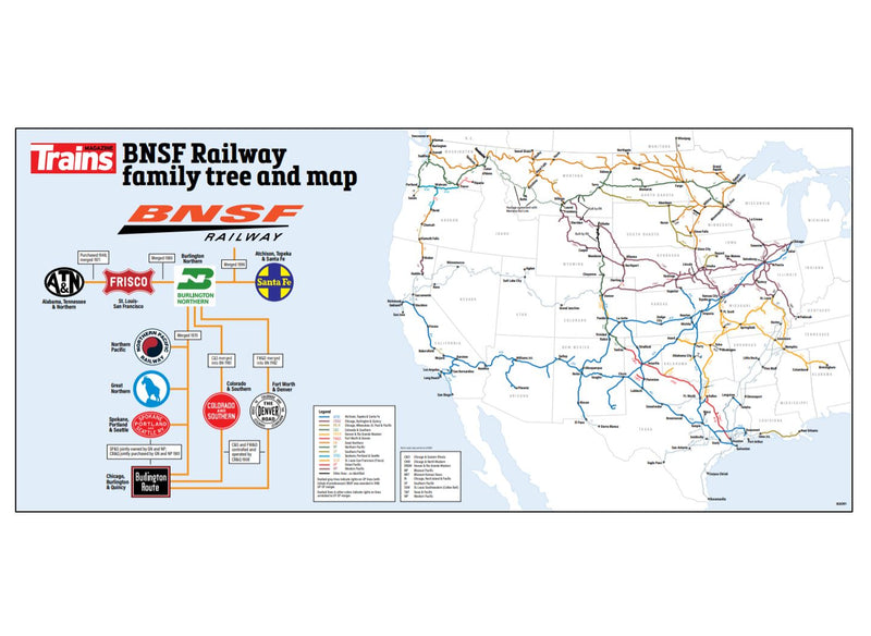 BNSF Railroad Map and Family Tree Poster – Trains.com Store