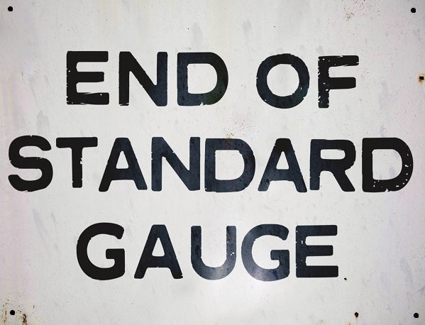 End of Standard Gauge Metal Sign – Trains.com Store
