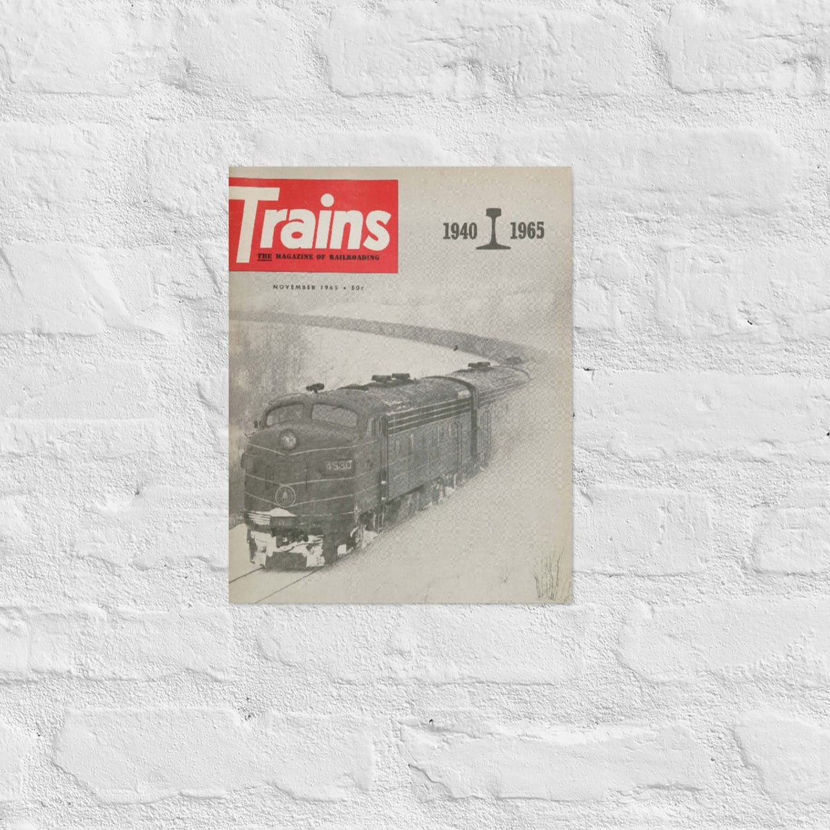 November 1965 Trains Magazine 25th Anniversary Issue Cover Print ...